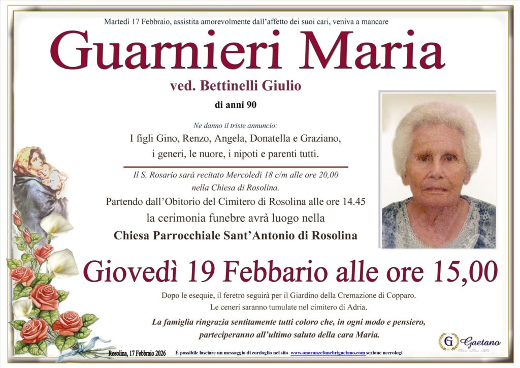 Necrologi on-ine, servizio gratuito - Onoranze Funebri Gaetano